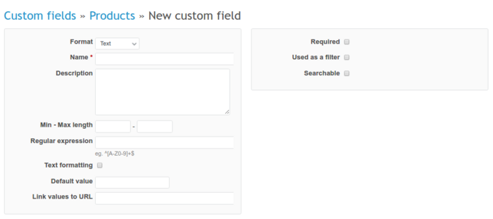 Products custom fields | RedmineUP Help | Products plugin documentation